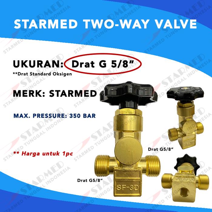 Jual Starmed Two Way Valve Sentral Gas Medis G 5/8" - Jakarta Pusat ...