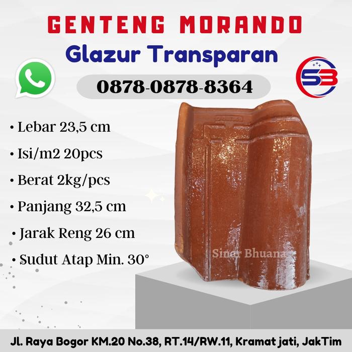 Jual Genteng Morando Glazur Transparan / Genteng Murah Berkualitas dan ...