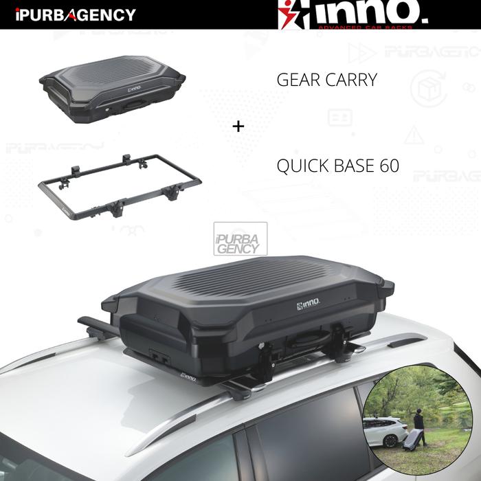 Jual Paket Bagasi Atas Mobil INNO Gear Carry Box 160L + INNO Quick Base ...