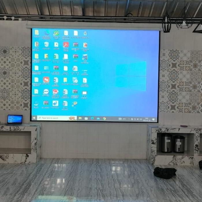 Jual paket layar proyektor lcd proyektor Epson instalasi projector ...