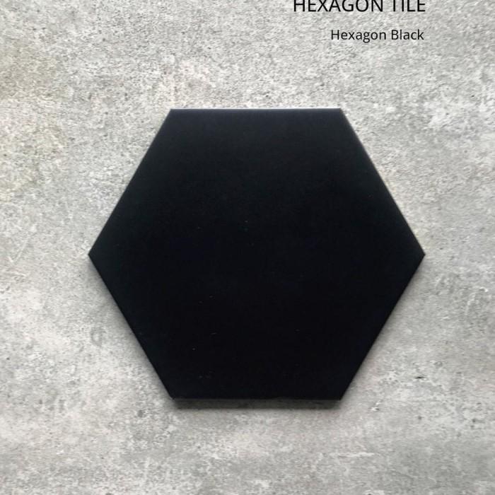 Jual Keramik Lantai Rumah Hexagonal Merk Venus Hexagon Tile Black Matte ...