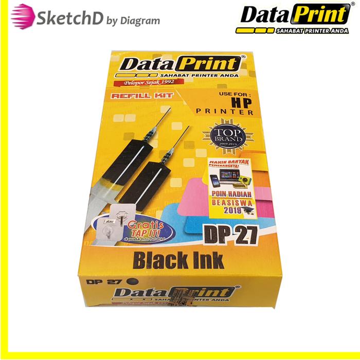 Promo Tinta Suntik Printer HP Dataprint DP27 Hitam - Kota Manado ...