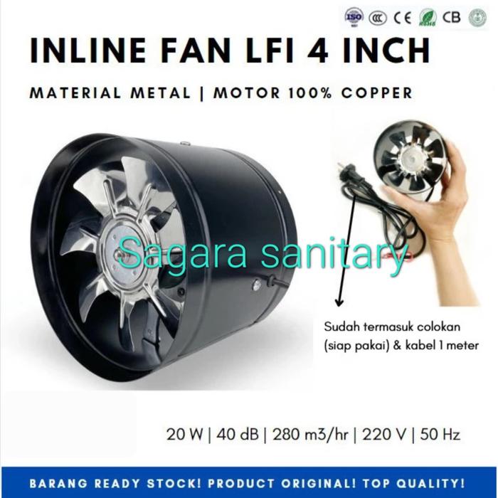 Jual blower mini 4" mini inline fan / booster fan 4 in / air duct fan ...