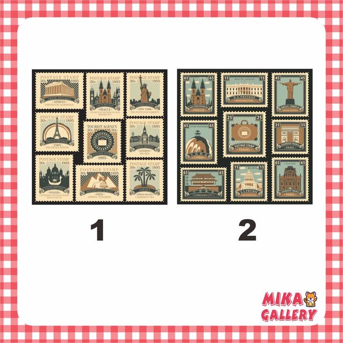 Jual Sticker Journal Perangko Scrapbook Vintage Aesthetic Stiker Stamp ...