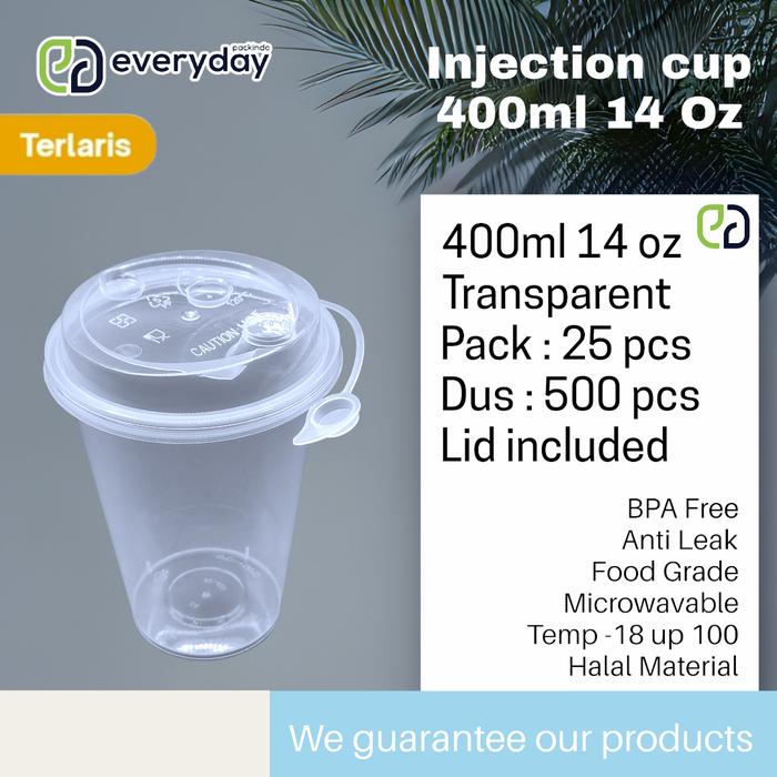 Jual GELAS PLASTIK 14 Oz BOBA / CUP INJECTION 400ML / CHEESE TEA ...