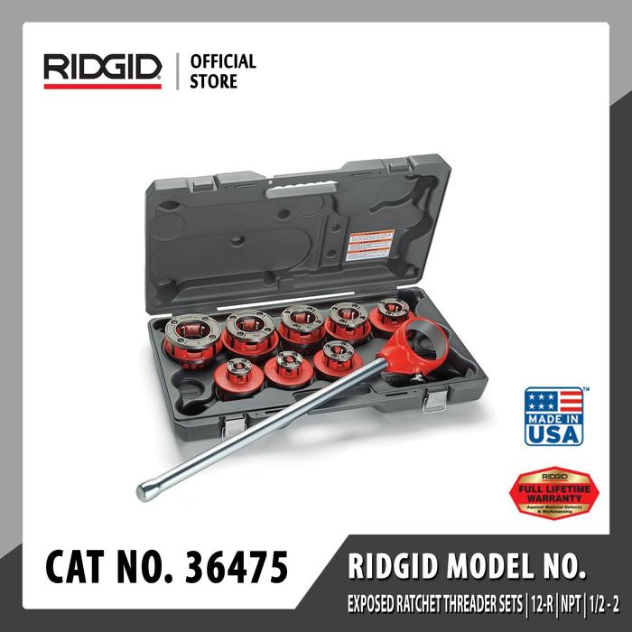Jual Ridgid Exposed Ratchet Threader Sets 12R 1/2-2 NPT-36475 - Jakarta ...