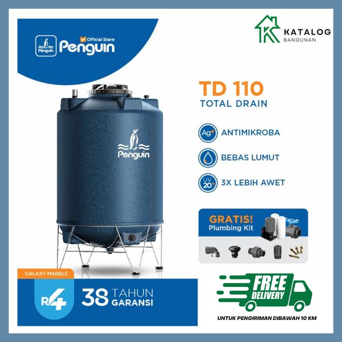 Jual Tangki Air Penguin TD 110 / Toren Air Penguin 1050 Liter Total ...