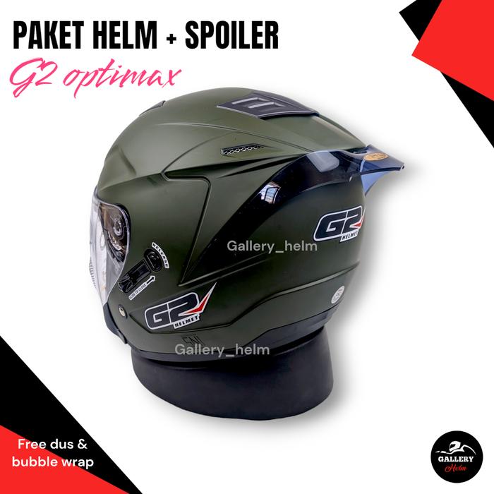 Promo HELM HALF FACE G2 OPTIMAX SOLID SPOILER | MODEL INK DYNAMIC ...