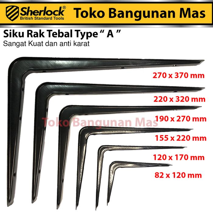 Jual Siku Rak L Tebal KOTAK SHERLOCK 270 mm x 370 mm / Penahan rak ...
