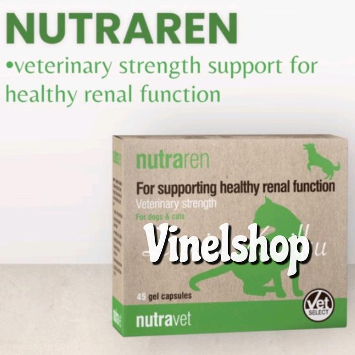 Jual Nutraren Suplemen Ginjal/Renal Kucing Anjing - 1Kotak 45Kapsul ...