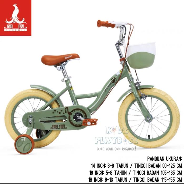 Jual Sepeda Anak PHOENIX Classic 14, 16 & 18 Inch [READY STOCK] - Hijau ...