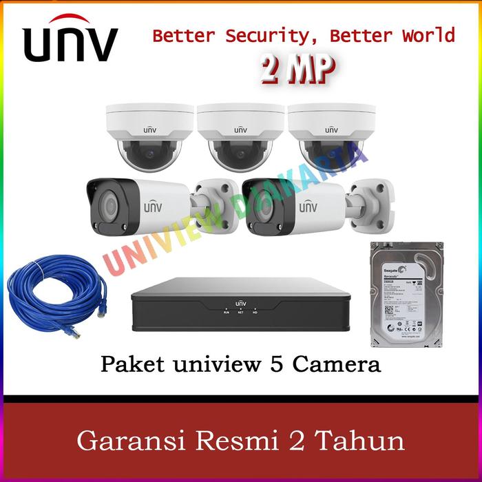 Jual Paket 5 CCTV IP Camera PoE Uniview Plug and Play Lengkap Siap Pasang - Jakarta Pusat ...