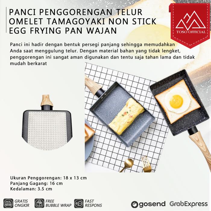 Jual PANCI PENGGORENGAN TELUR OMELET TAMAGOYAKI EGG FRYING PAN WAJAN ...