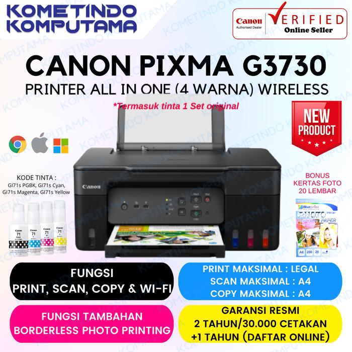 Jual G3730 Printer Canon PIXMA Print Scan Copy WiFi Ink Tank G-3730 ...