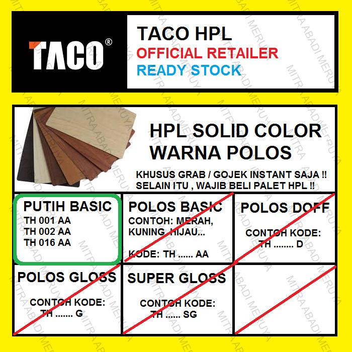 Jual TACO HPL WARNA PUTIH POLOS KODE 001/002/016 AA - Kota Tangerang ...