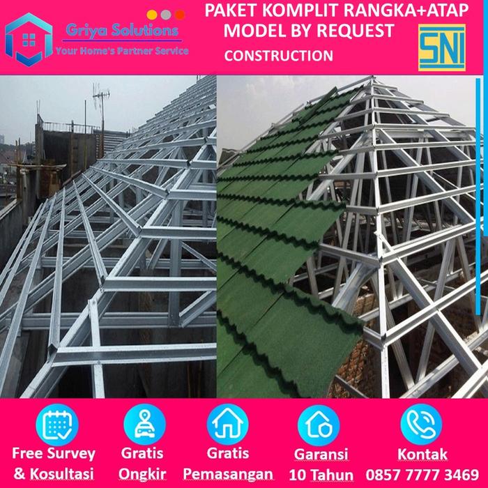 Jual Rangka Atap Baja Ringan & Genteng Metal Pasir-Harga Paket Jateng ...