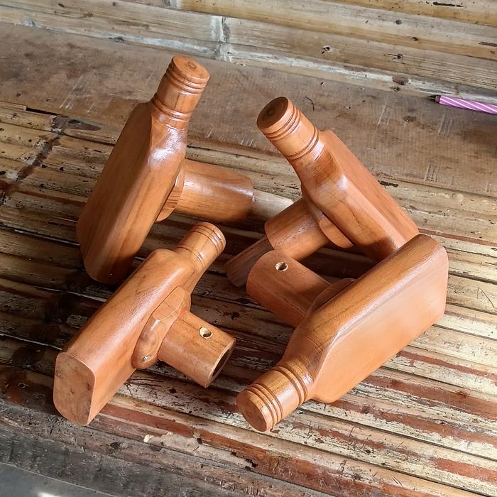 Jual Gagang tarikan pintu handel hendel pintu model botol kayu jati ...