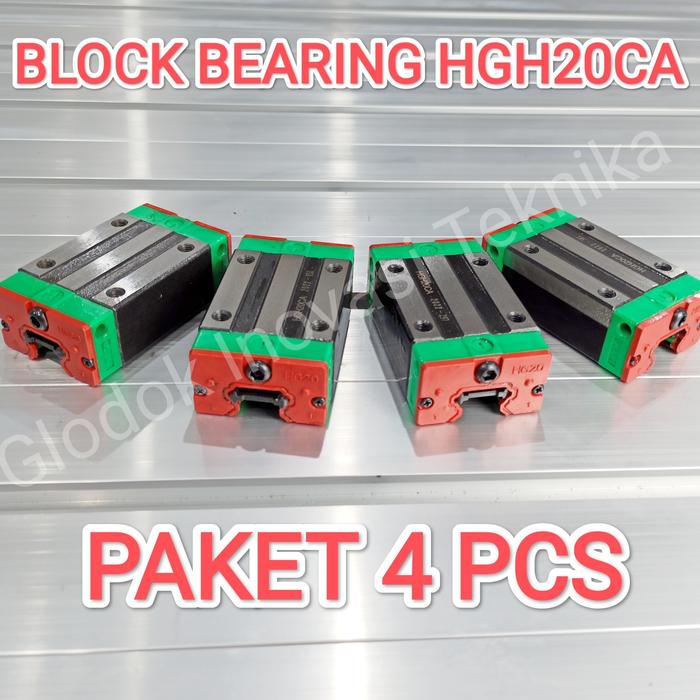 Promo linear guide bearing hgh 20 hgh20 hg20 20mm hgh20ca block - PAKET 4pcs - Kota Depok ...