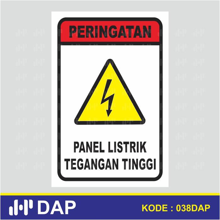 Jual STICKER PERINGATAN LISTRIK TEGANGAN TINGGI - 0038DAP - VYNIL ...