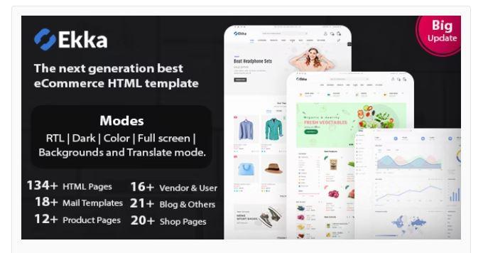 Jual Ekka Ecommerce Bootstrap 5 HTML & Admin Dashboard Template - Jakarta Selatan - prime course ...