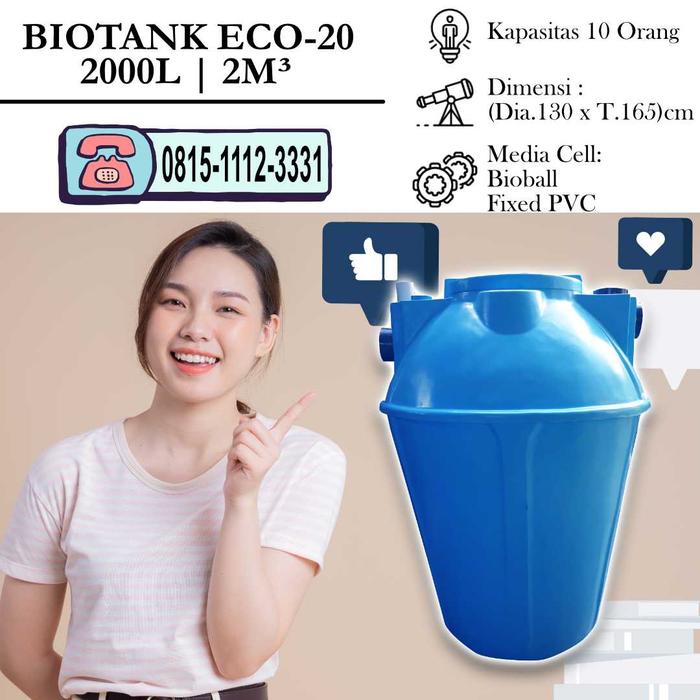 Jual TANGKI BIOTANK Vertikal 2000 Liter 2M3 / BIO SEPTICTANK - Kab ...