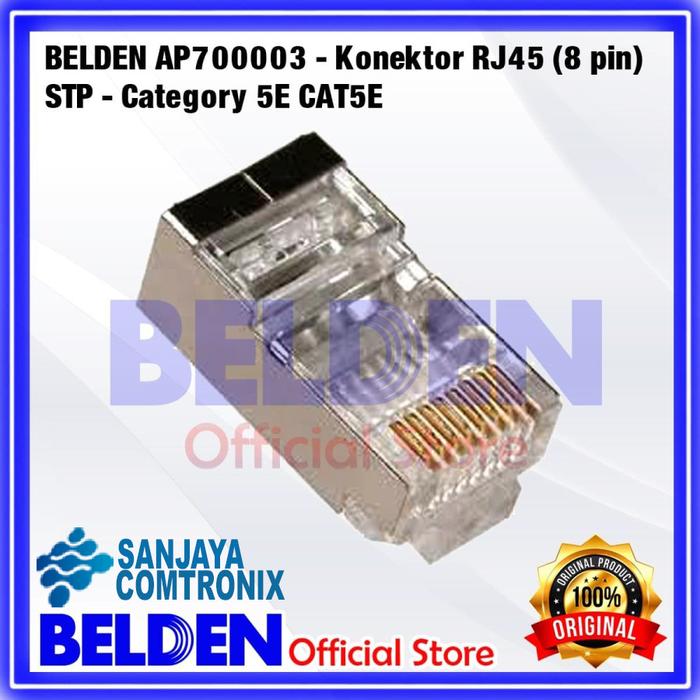 Jual BELDEN Connector BL-AP700003 RJ45-CONNECTOR, STP CAT5E ISI 50PCS ...