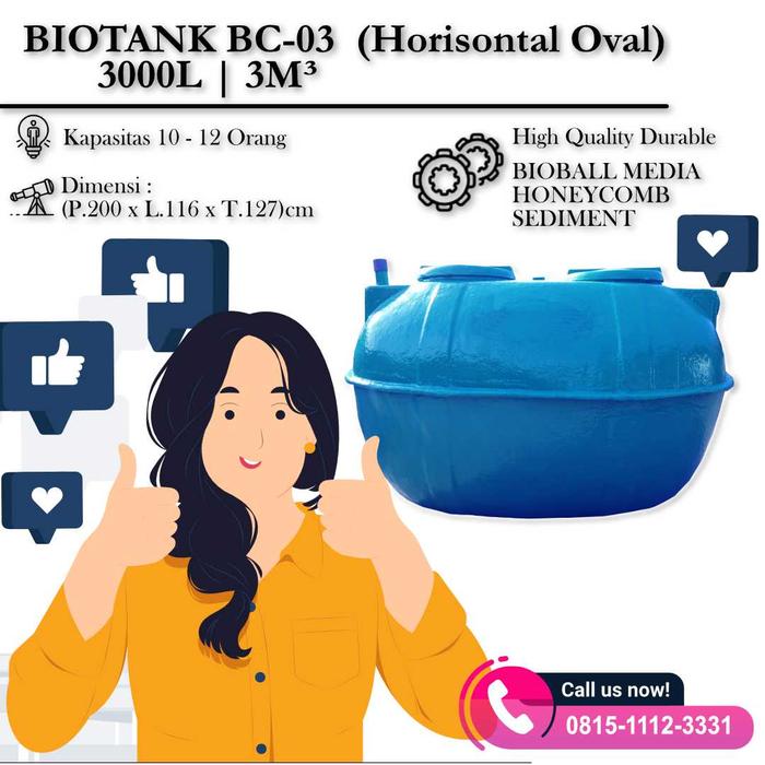 Jual BIOTANK Horisontal 3000 Liter 3M3 / BIO SEPTICTANK - Kab ...