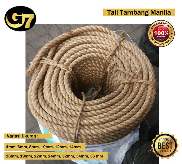 Jual Tali Tambang 4mm 6mm 8mm 10mm 12mm 14mm 16mm 19mm 22mm 24mm 34mm 40mm - 4 mm - Kab ...