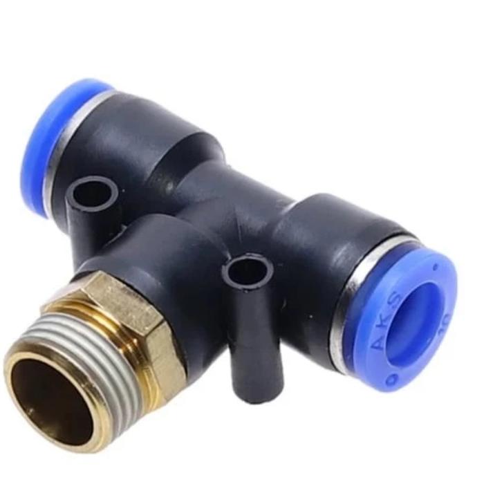Jual Fitting Pneumatic Type PB 8-04 Fitting Angin TEE DRAT 1/2 Inch ...