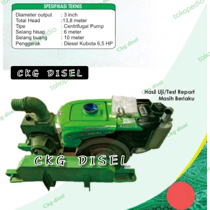 Jual Paketan Pompa Air Irigasi 3 Inch NS 80 + Mesin Diesel Kubota RD 65 ...