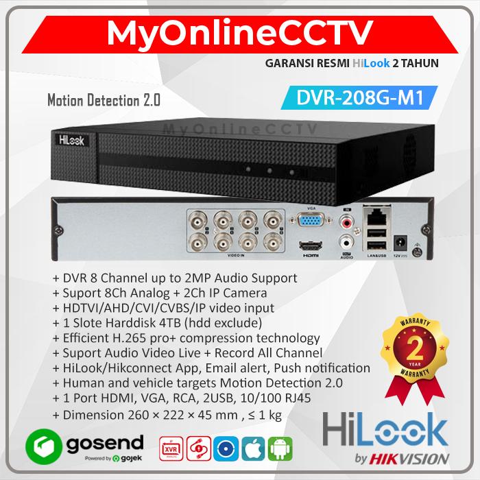 Promo DVR-208G-M1 Hilook Audio Series DVR CCTV 2MP 8Ch + 2Ch IP Camera ...