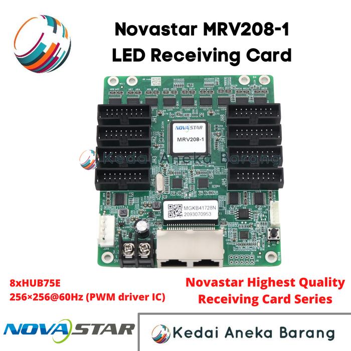 Jual Novastar MRV208-1 MRV208 LED Receiving Card RC Videotron HUB75 ...