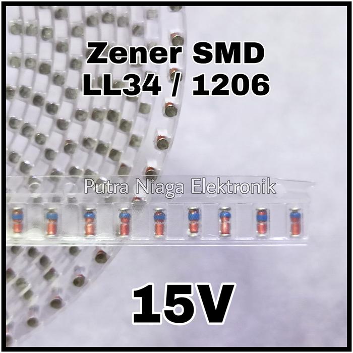 Jual Zener SMD 15V Dioda LL34 size 1206 0,5W 15Volt 1/2W 0.5W - Kota ...
