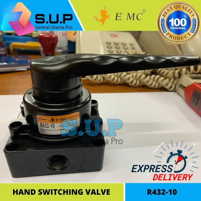 Jual HAND SWITCHING VALVE R432-10 / DRAT 3/8 INCH EMC PNEUMATIC ...