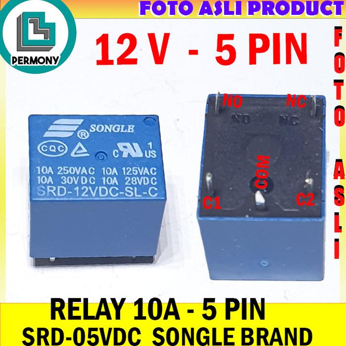 Jual Relay Songle 5V 12V 24V DC 10A Volt Amper - 12V - Jakarta Pusat ...