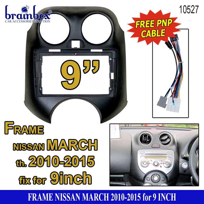Jual Frame Head Unit Nissan March 2010-2015 9 Inch Bingkai Panel TV ...