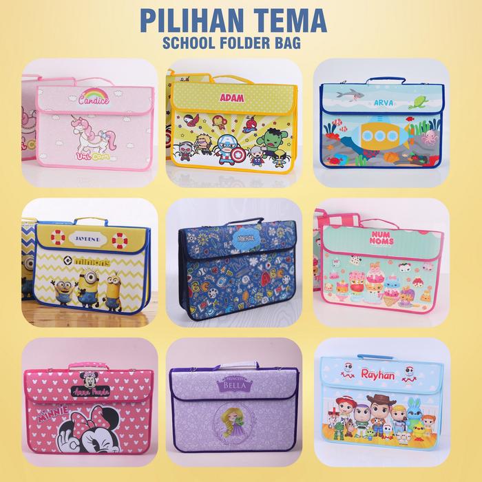Jual Tas Folder Dokumen Anak (po Satuan ) School Folder Bag - Design 1 ...