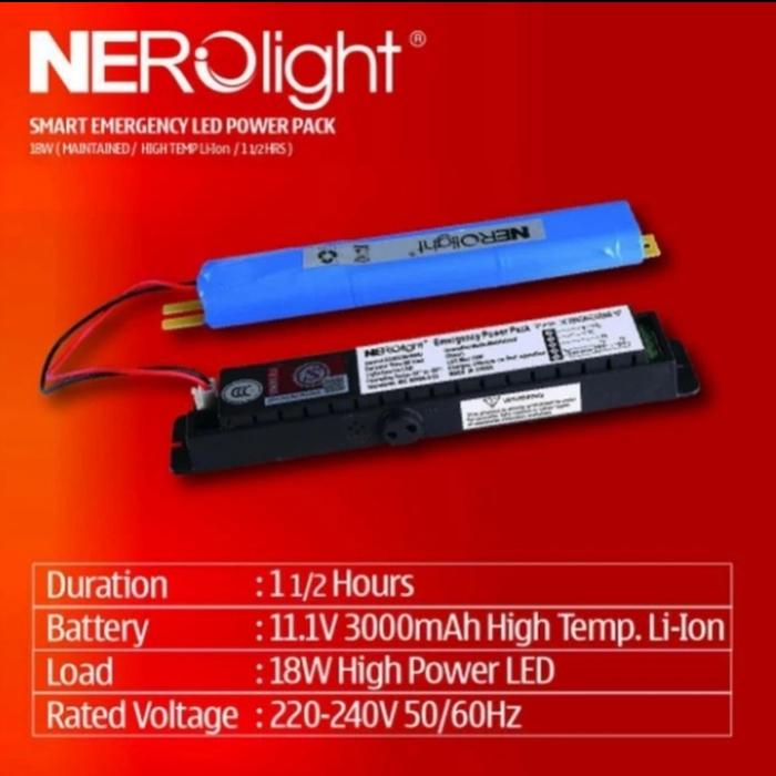 Jual NERO SMART EMERGENCY LED POWER PACK 18W BATERAI EMERGENCY NICAD ...