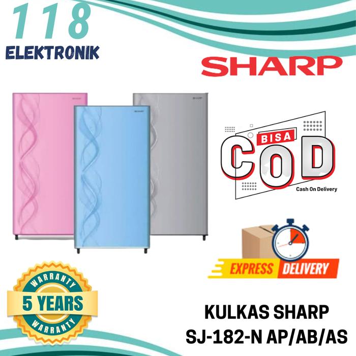 Jual Sharp Kulkas 1 Pintu SJ-N182D-AB/AP/AS / SJN 182 DAB DAP DAS ...