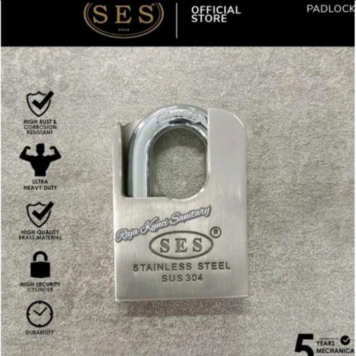 Jual Gembok SES P01 - 60mm Stainless SUS 304/Gembok Pagar/Pintu/SES ...
