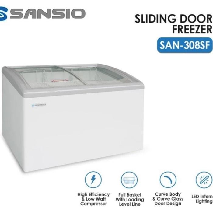 Jual SANSIO - Sliding Door Freezer 308 Liter / SAN-308SF - Jakarta ...