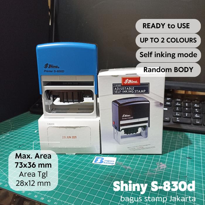 Jual Stempel Shiny S 830D Tanggal Otomatis Custom Text / Dater Otomatis ...