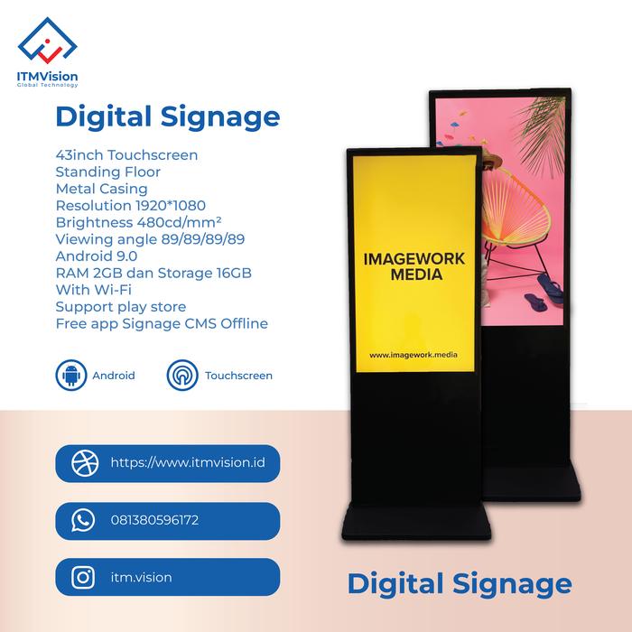 Jual Digital Signage 43 Inch Touchscreen (Android 9.0 OS) - Kota Bogor ...