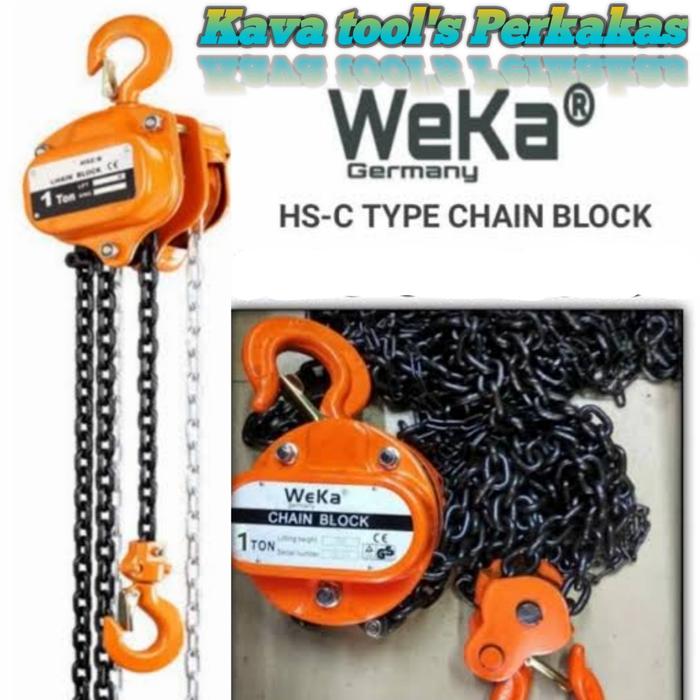 Jual Chain Block/ Takel 1 Ton x 12 Meter Weka Germany Hoist - 1 Ton x 3 ...