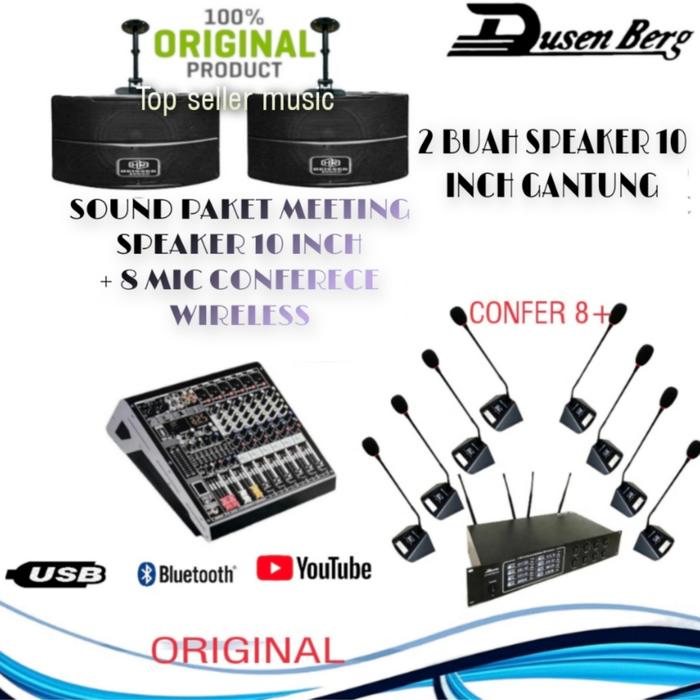 Jual Paket Sound System Mic Conference 15 Mic Wireless Rapat, ruangan ...