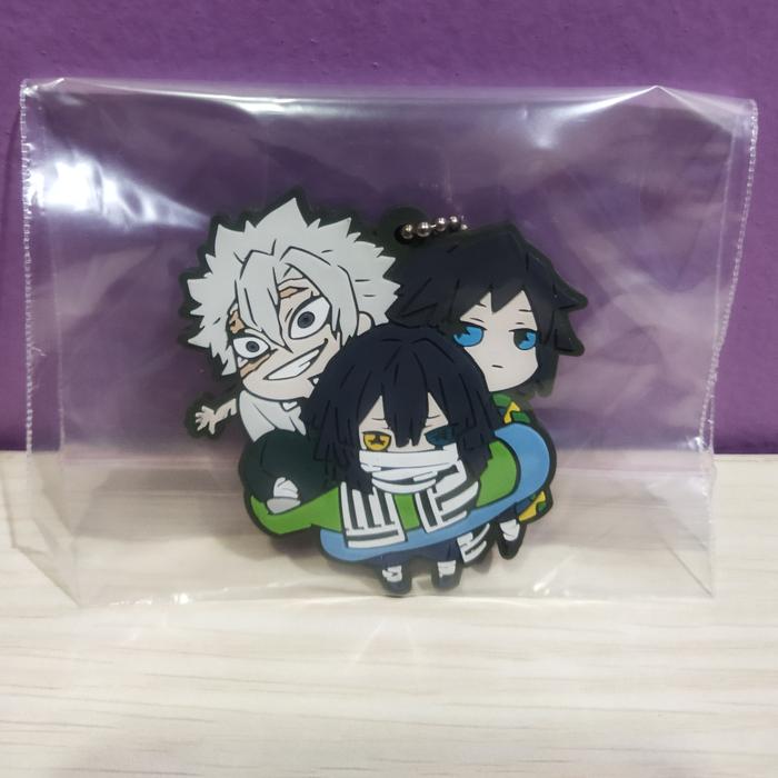 Jual ORI Kimetsu no Yaiba Rubber Strap Keychain Giyu Giyuu Sanemi ...