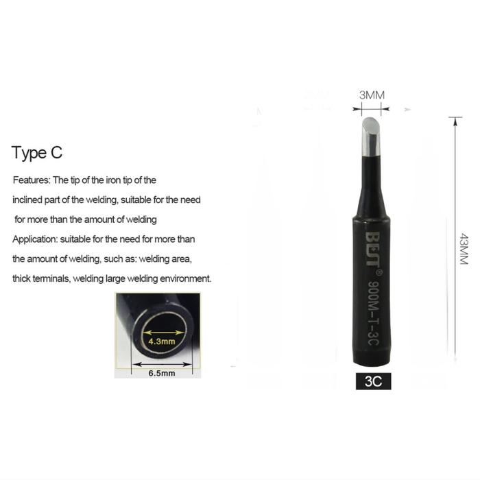 Jual BST-900M-T 3C Mata Solder Bebas Timbal Tip Lead Free Soldering ...
