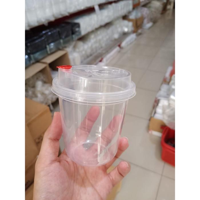 Jual Cup Injection Oval 12 Oz 380 ml Polos + tutup dan stoper - Jakarta ...