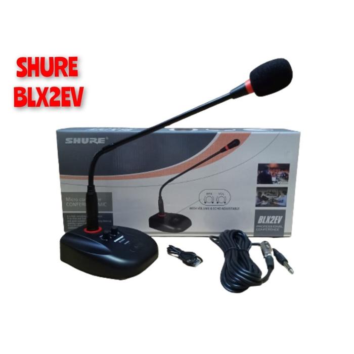 Jual MIC PODIUM Gooseneck MEJA KABEL SHURE BLX 2EV BLX2EV Rapat Pidato ...