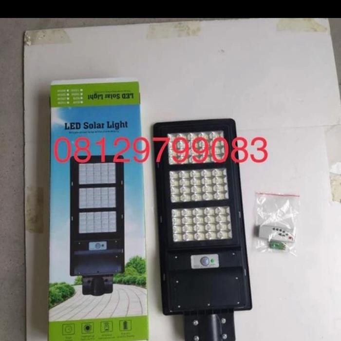 Jual lampu jalan solar sel led all in one 120w 120 watt pju panel surya ...